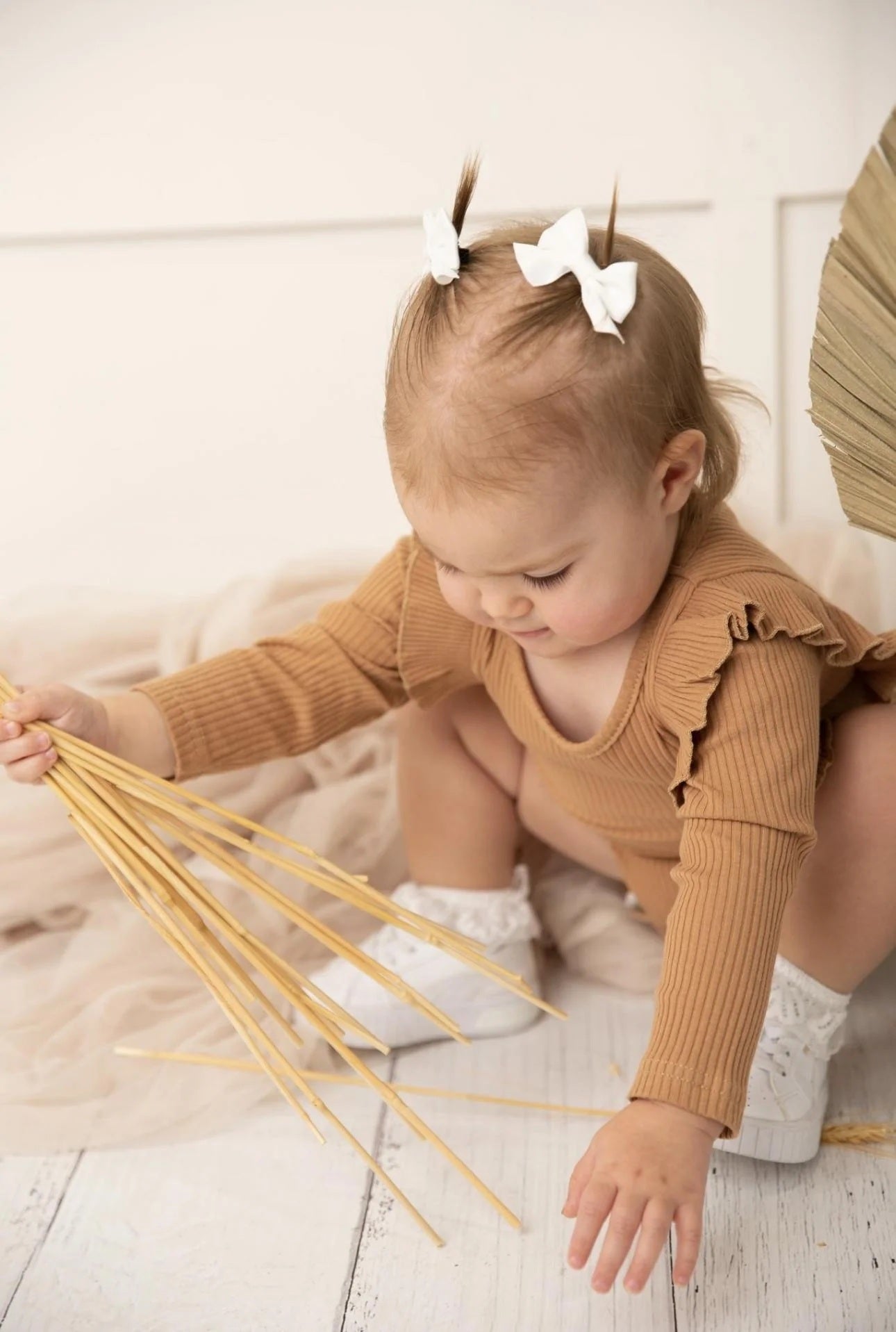 Cracked Soda - Sofia Frill bodysuit | Cinnamon | Tummies & Tots Boutique